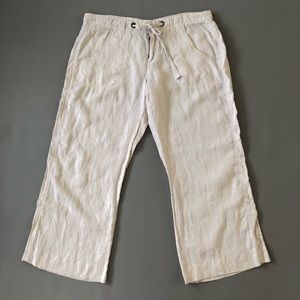 Joie | Pants & Jumpsuits | Joie Cream Wide Leg 0 Linen Pants | Poshmark